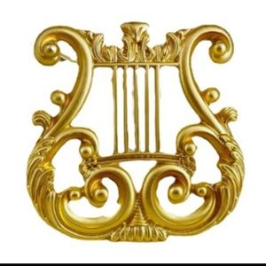 Jewelry | Vintage Style Golden Lyre Musical Harp Music Brooch Pin ...